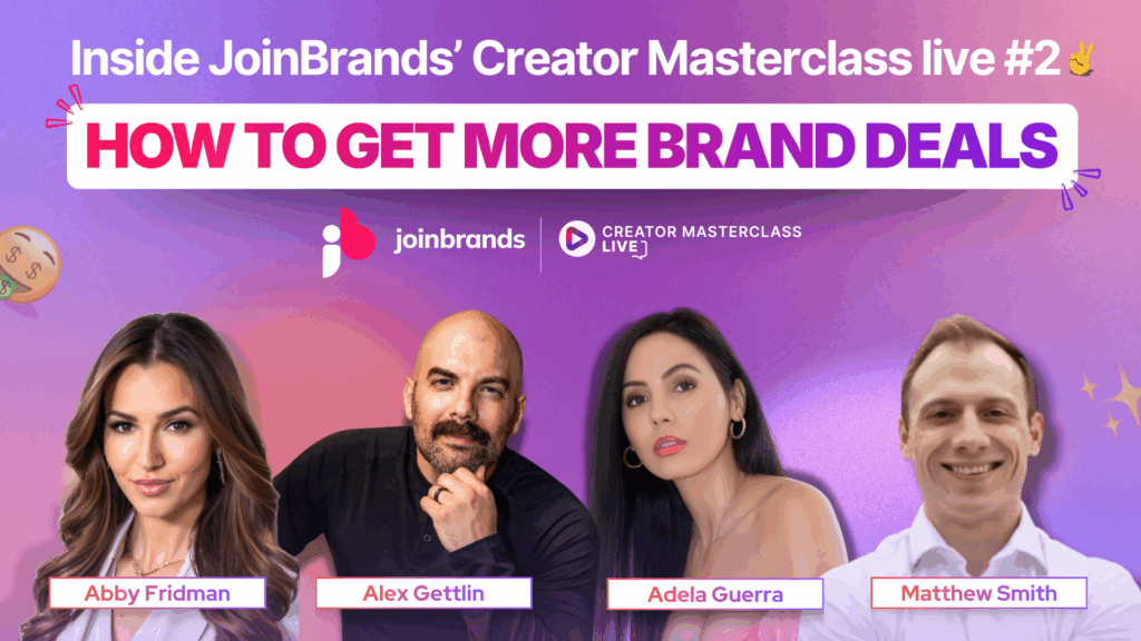 JoinBrands’ Creator Masterclass Live 2nd Session: How To Get More Brand ...